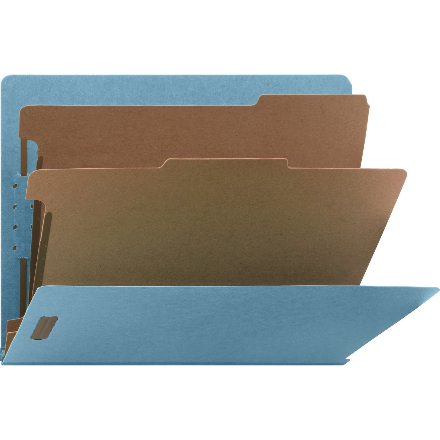 Nature Saver Classification Folder, End Tab, Letter, 2-Div, 10/BX, Blu ...