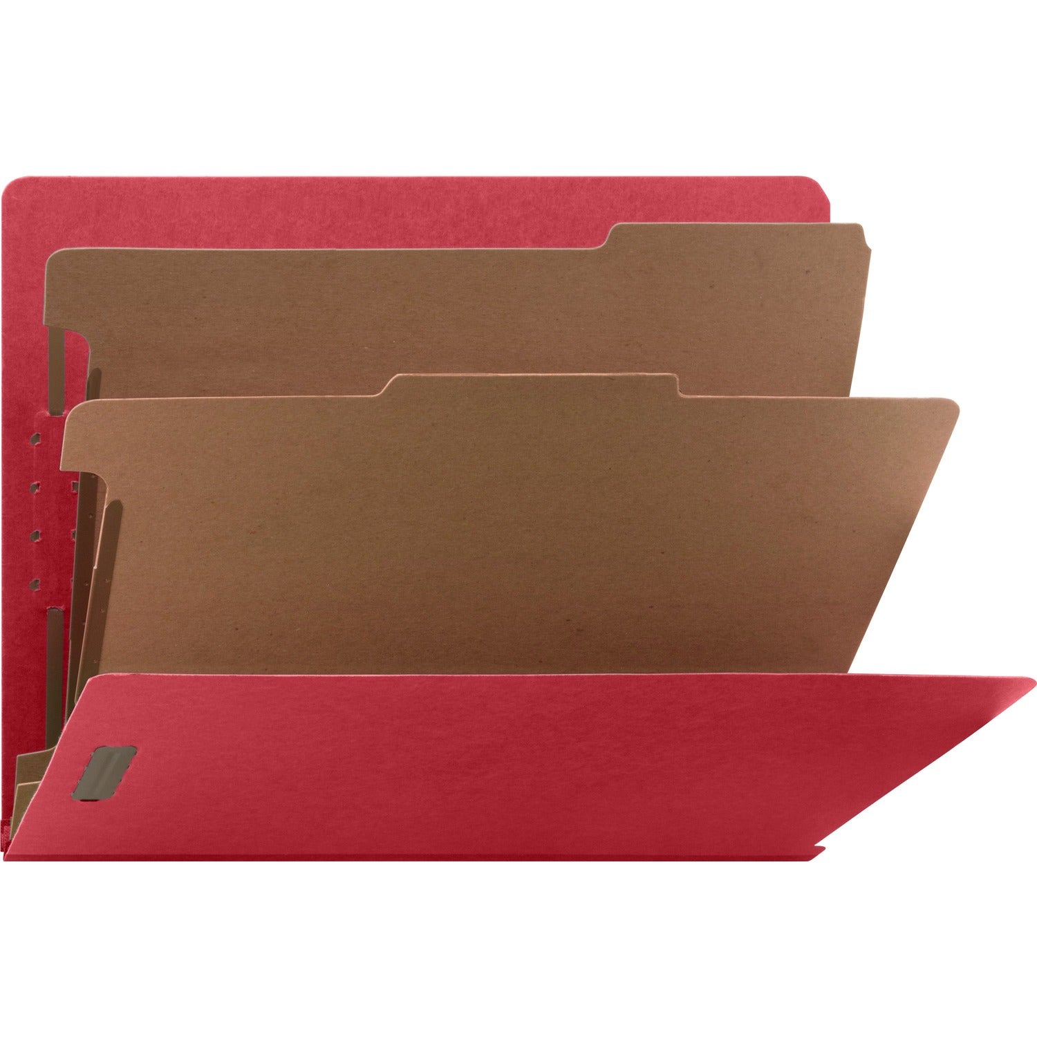 Nature Saver Classification Folder, End Tab, Letter, 2-Div, 10/BX, Red ...