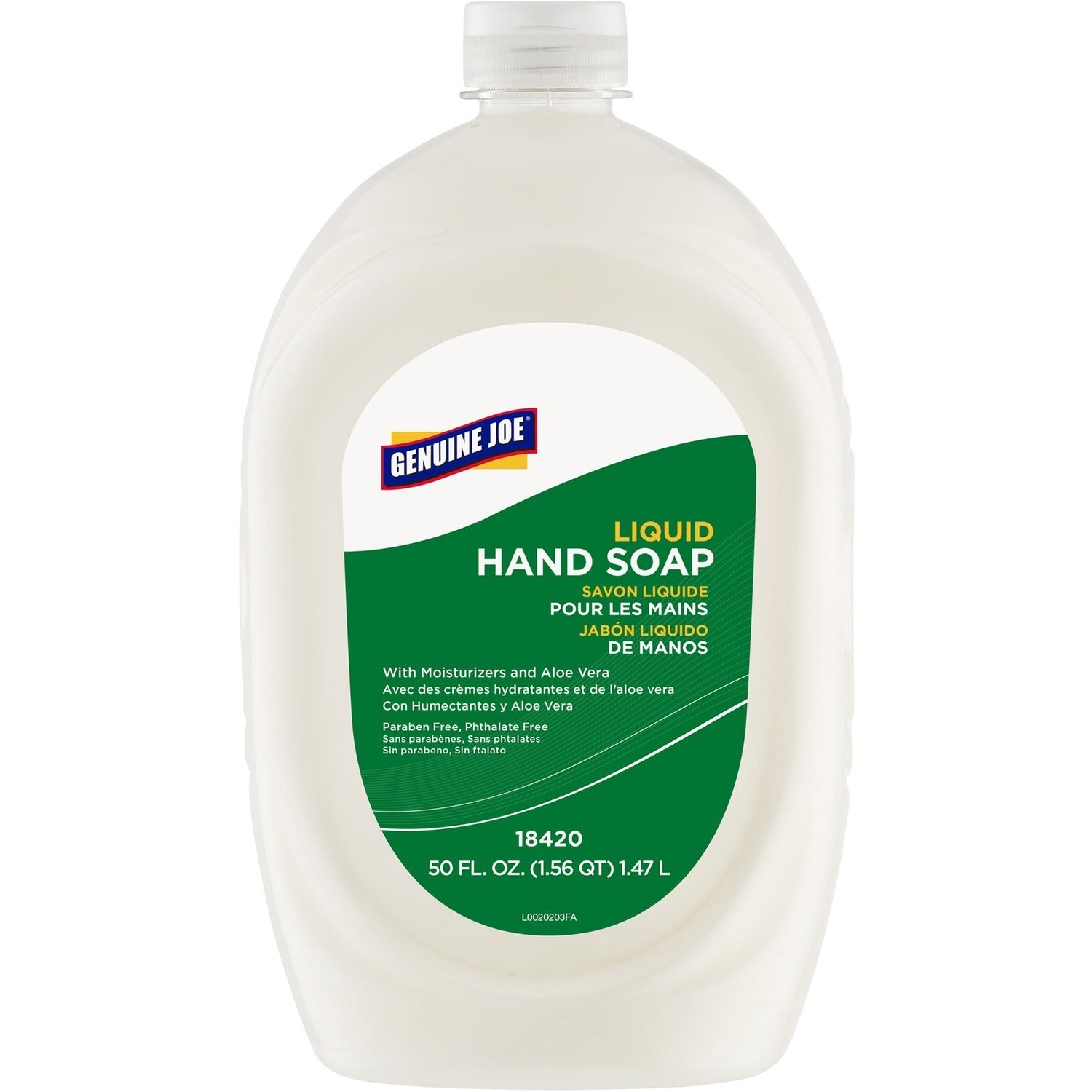 Genuine Joe Lotion Soap - 3.12 lb - Bottle Dispenser - Hand, Skin - Wh ...