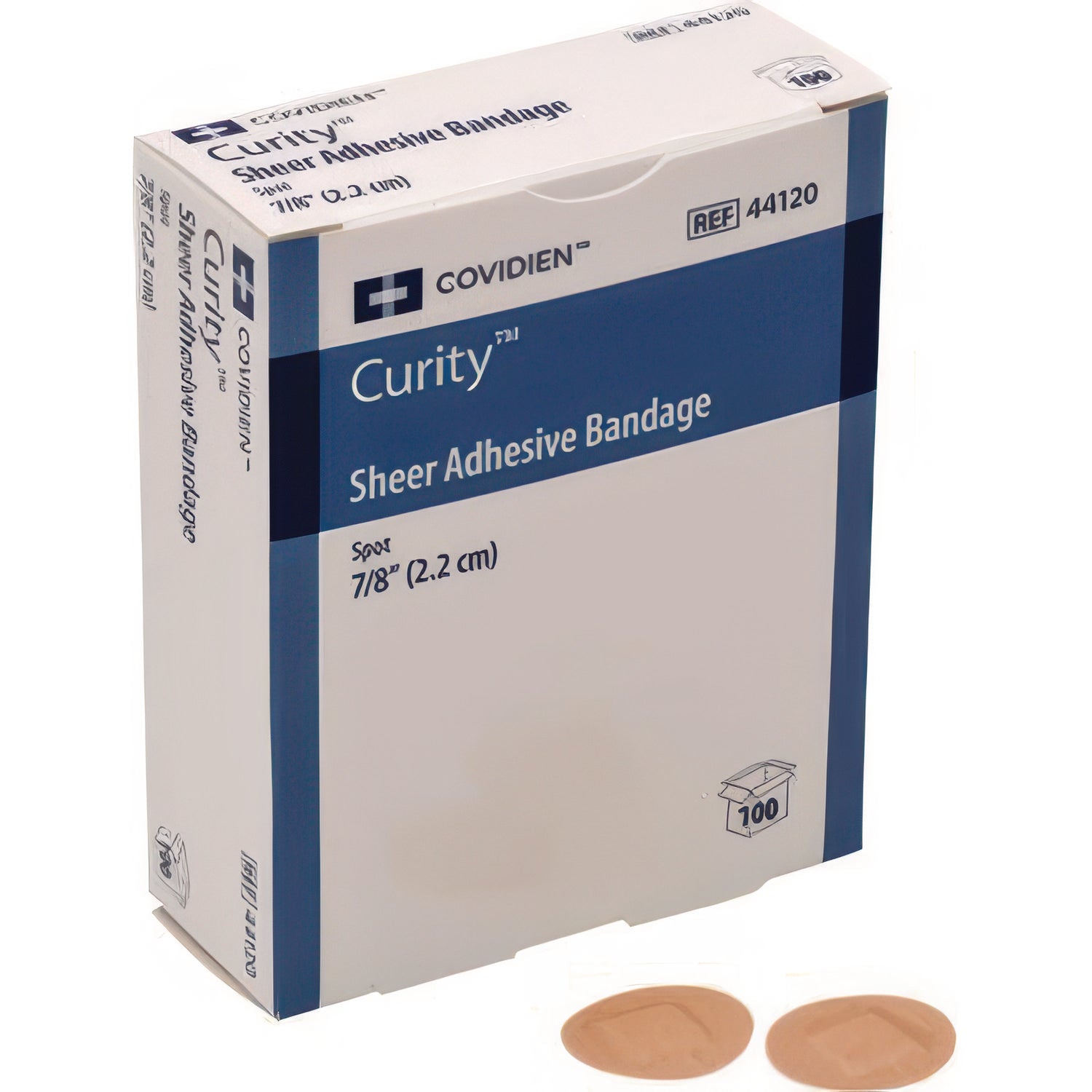 Curity Sheer Plastic Adhesive Bandages, Round Spot, 0.88 x 0.88, Clear ...