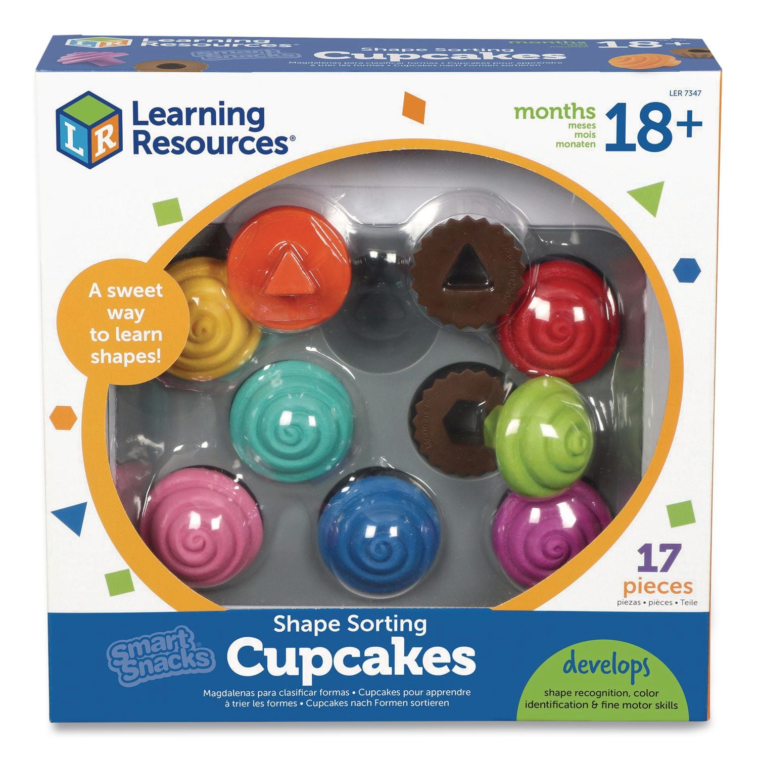 Learning Resources® Smart Snacks Shape Sorting Cupcakes, Pre-K, 17 Pie ...