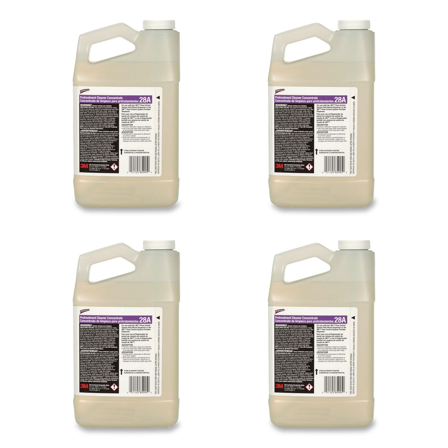 3M™ Scotchgard Pretreatment Cleaner Concentrate 28A, 0.5 gal Bottle, 4 ...