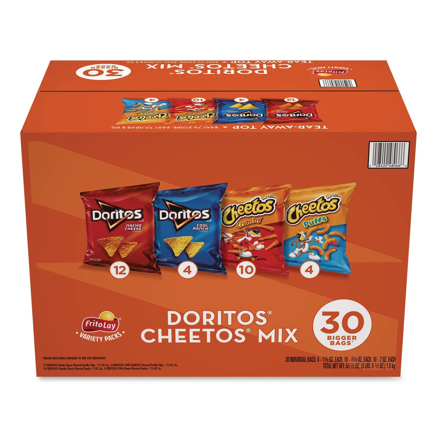 Frito-Lay Doritos and Cheetos Variety Pack, Assorted Flavors, Assorted ...