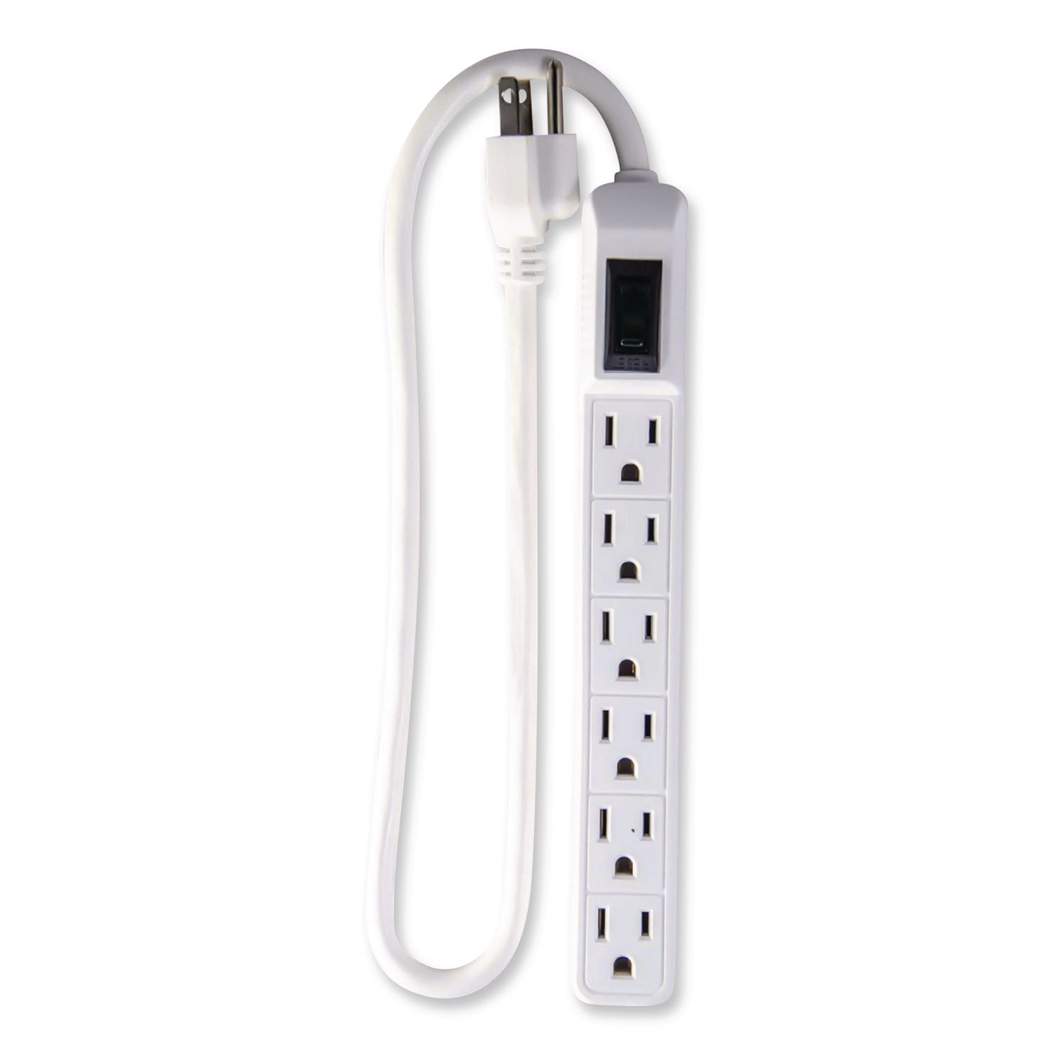 GoGreen Power 6 Outlet Mini Surge Protector, 2 ft Cord, 160 J, Black ...