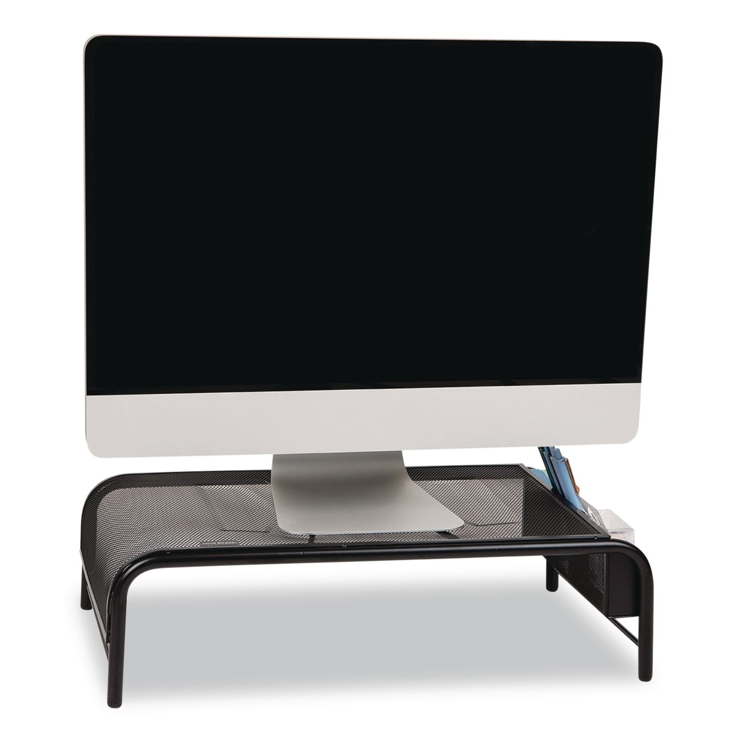 Mind Reader Metal Mesh Monitor Stand, For Up to 24" Monitors, 19" x 10 ...