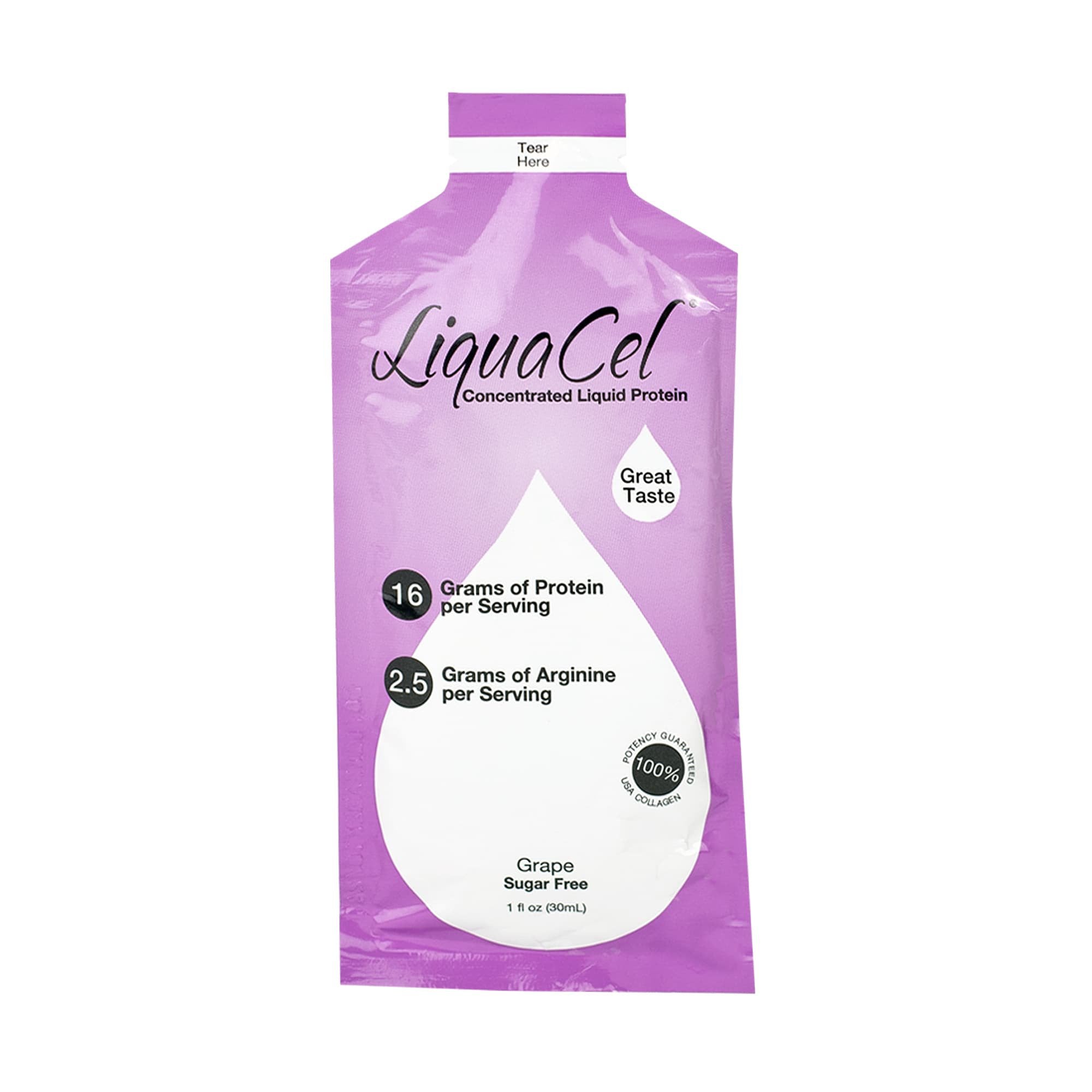 LiquaCel® Oral Supplement Grape Flavor Liquid 1 oz. Individual Packet ...
