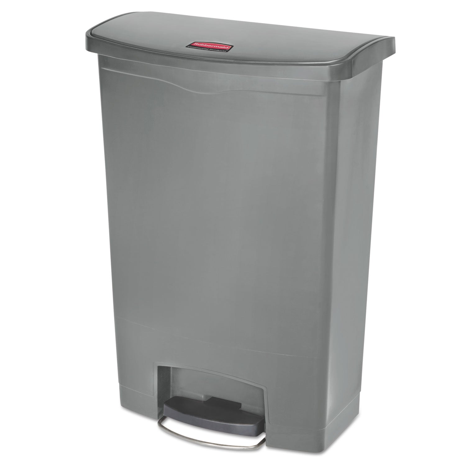 Rubbermaid® Commercial Streamline Resin Step-On Container, Front Step ...