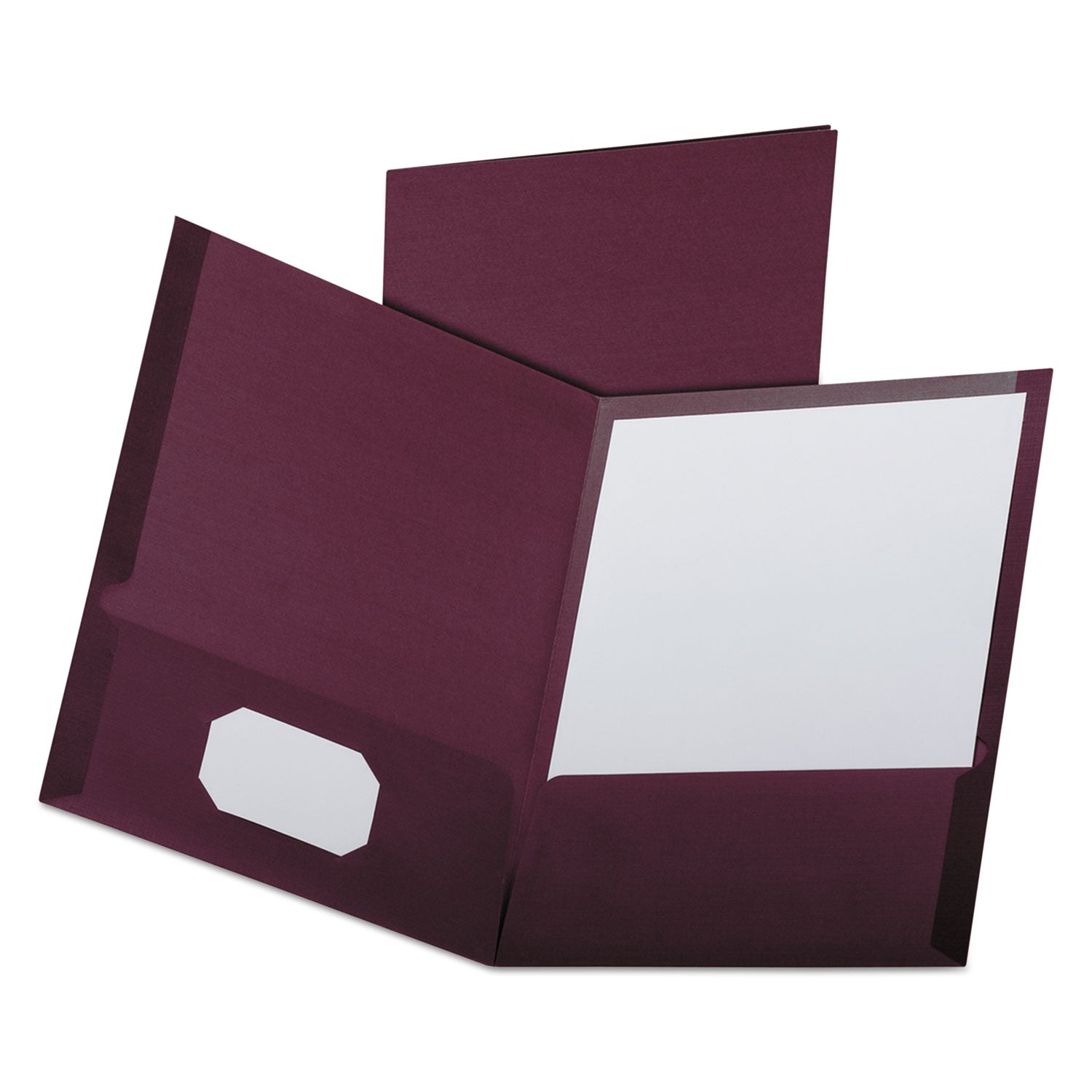 Oxford™ Linen Finish Twin Pocket Folders, 100-Sheet Capacity, 11 x 8.5 ...