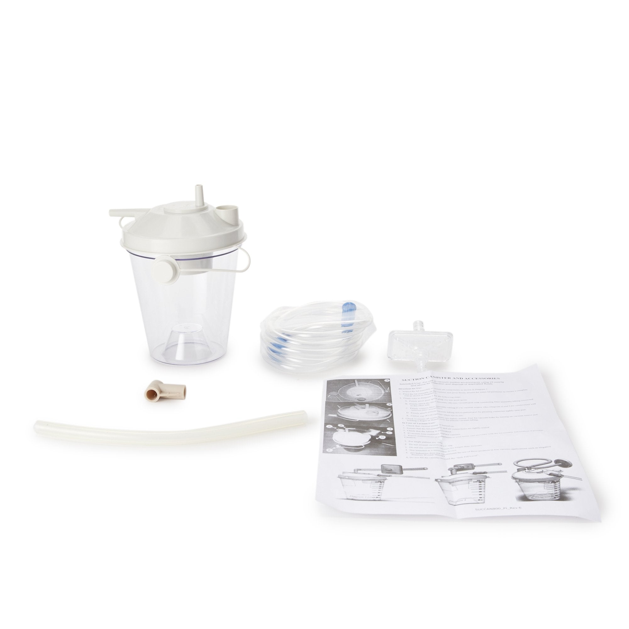AG Industries Suction Canister Kit 800 mL Float Valve Shut-Off Lid (97 ...