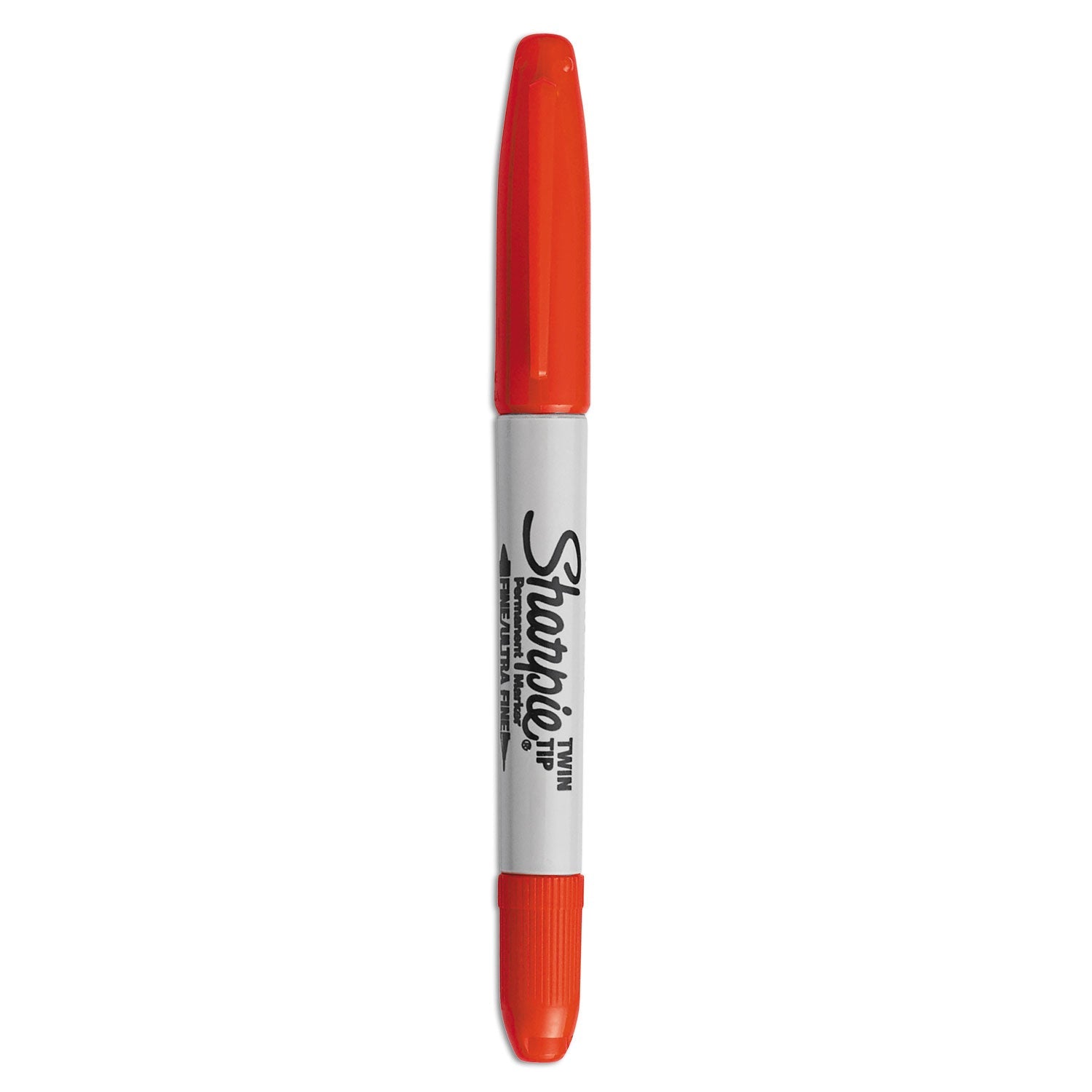 Sharpie® Twin-Tip Permanent Marker, Extra-Fine/Fine Bullet Tips, Red ...