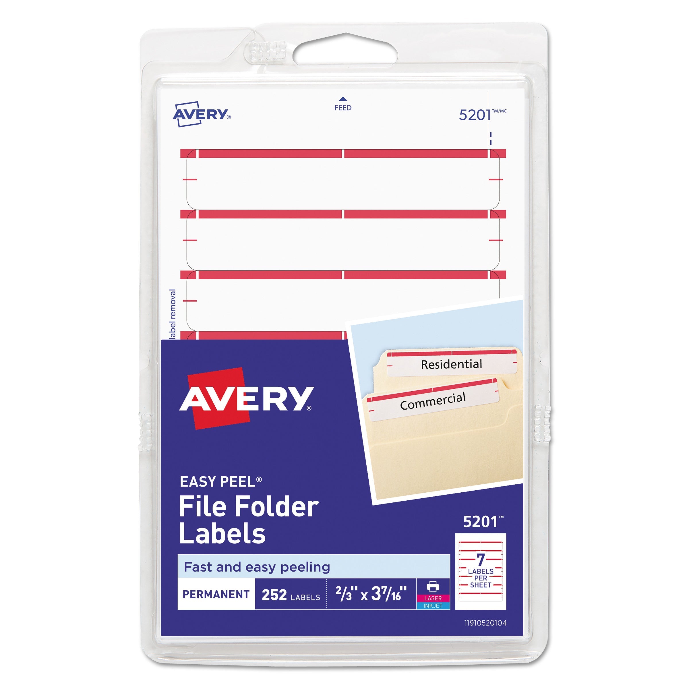 Avery® Printable 4" x 6" - Permanent File Folder Labels, 0.69 x 3.44 ...
