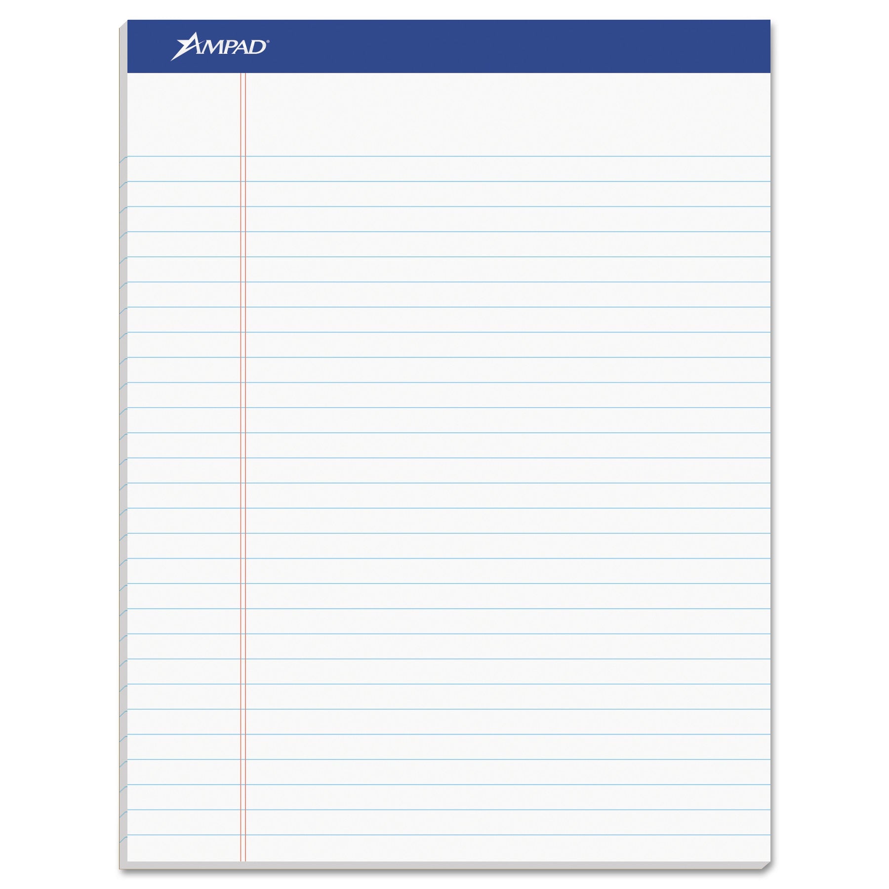 Ampad® Recycled Writing Pads, Wide/Legal Rule, Politex Green Kelsu Hea ...