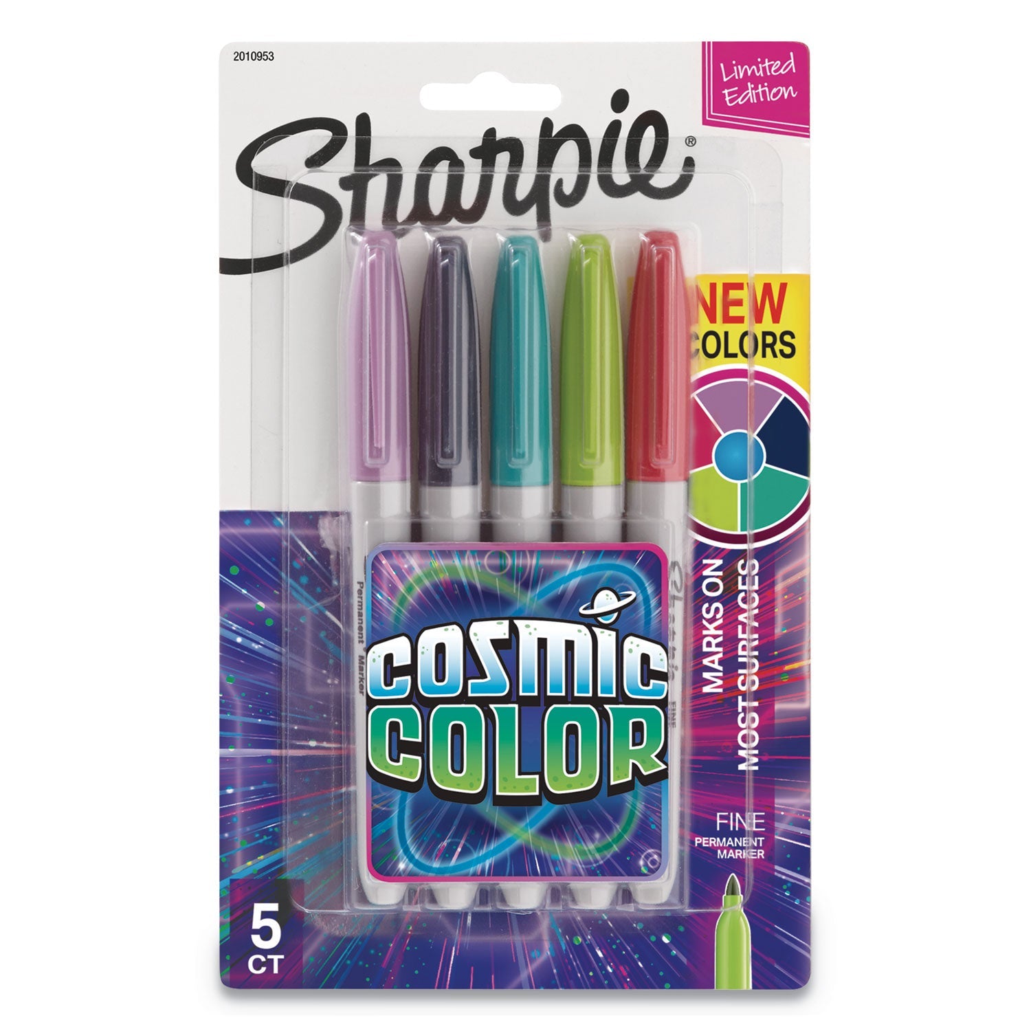 Sharpie® Cosmic Color Permanent Markers, Medium Bullet Tip, Assorted C ...