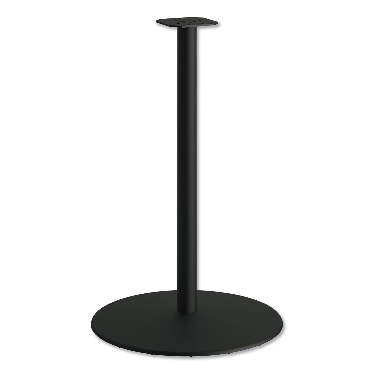 HON® Between Round Disc Base for 42" Table Tops, 40.79" High, Black Mi ...