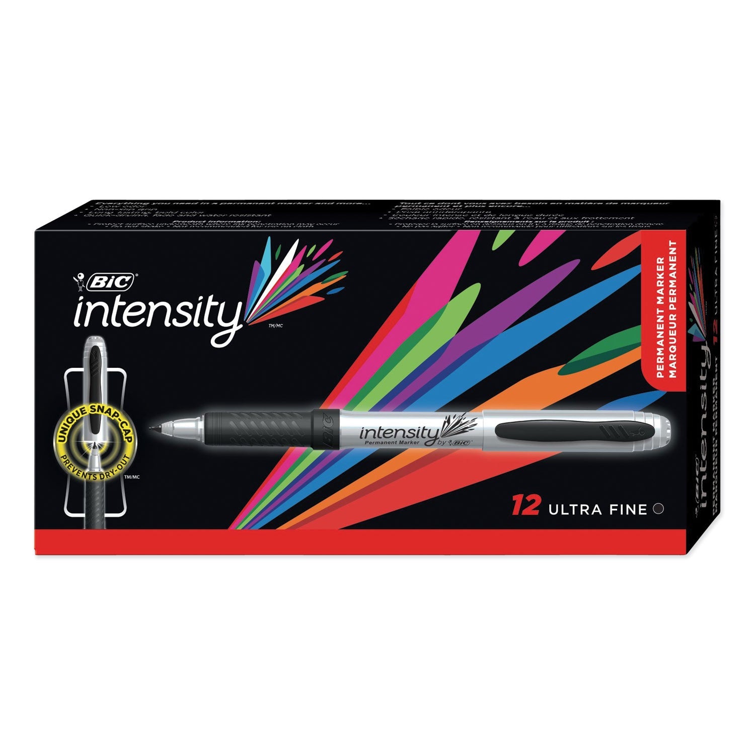 BIC® Intensity Ultra Fine Tip Permanent Marker, Ultra-Fine Needle Tip ...