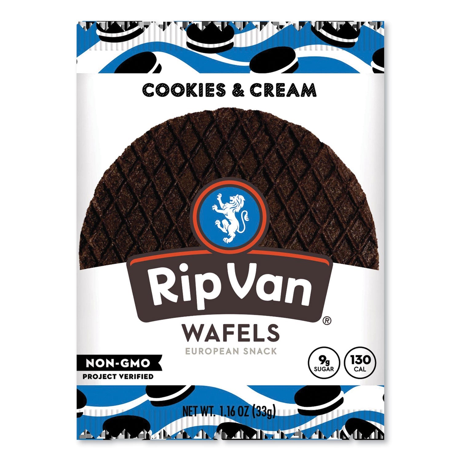 Rip Van® Wafels - Single Serve, Cookies and Cream, 1.16 oz Pack, 12/Bo ...