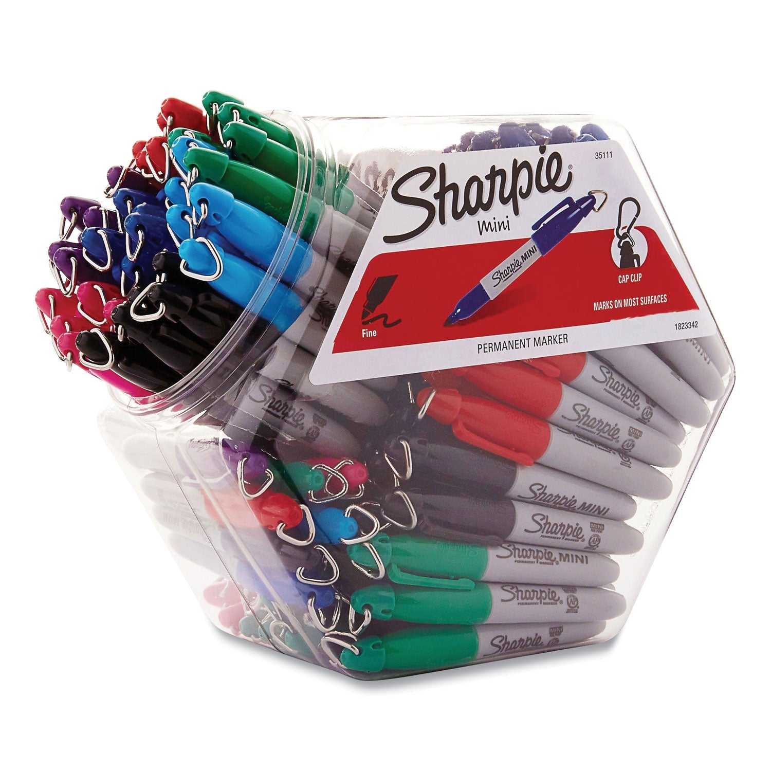 Sharpie® Mini Permanent Marker, Fine Bullet Tip, Assorted Colors, 72/P ...