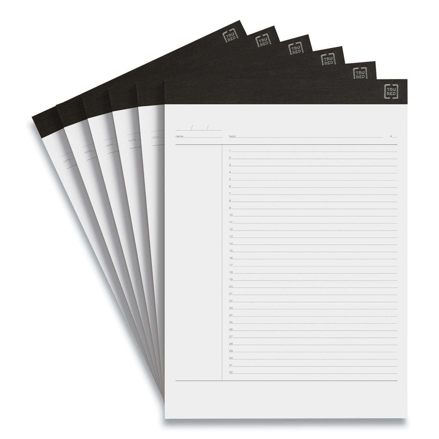 TRU RED™ Notepads, Project-Management Format, 50 White 8.5 x 11.75 She ...