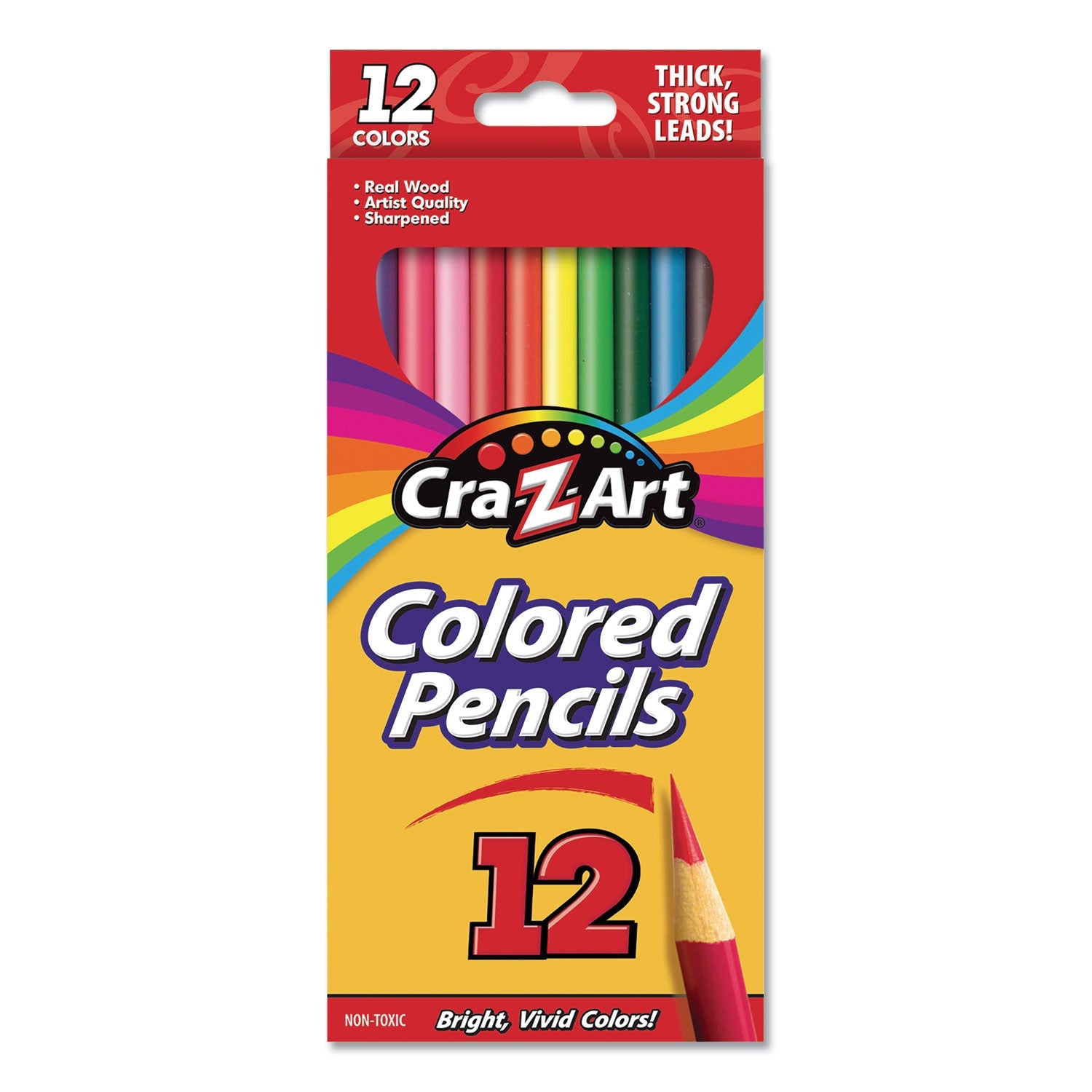 Cra-Z-Art® Colored Pencils, 12 Assorted Lead and Barrel Colors, 12/Set ...
