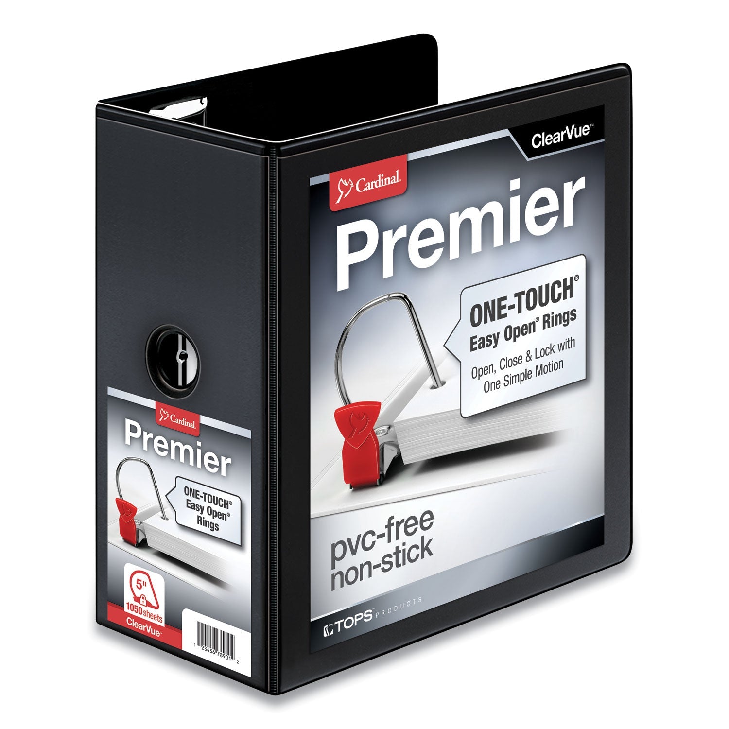 Cardinal® Premier Easy Open ClearVue Locking Slant-D Ring Binder, 3 Ri ...