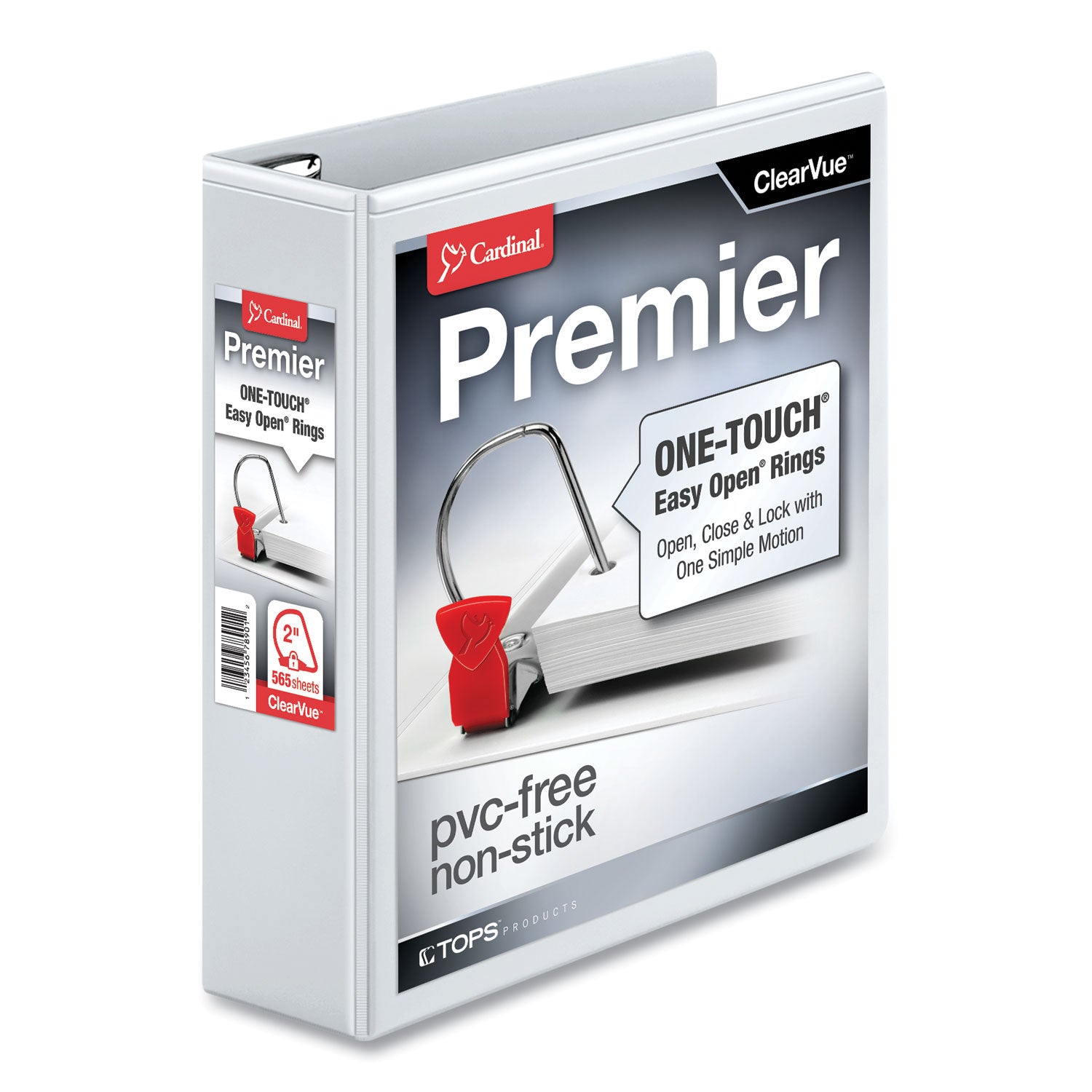 Cardinal® Premier Easy Open ClearVue Locking Slant-D Ring Binder, 3 Ri ...