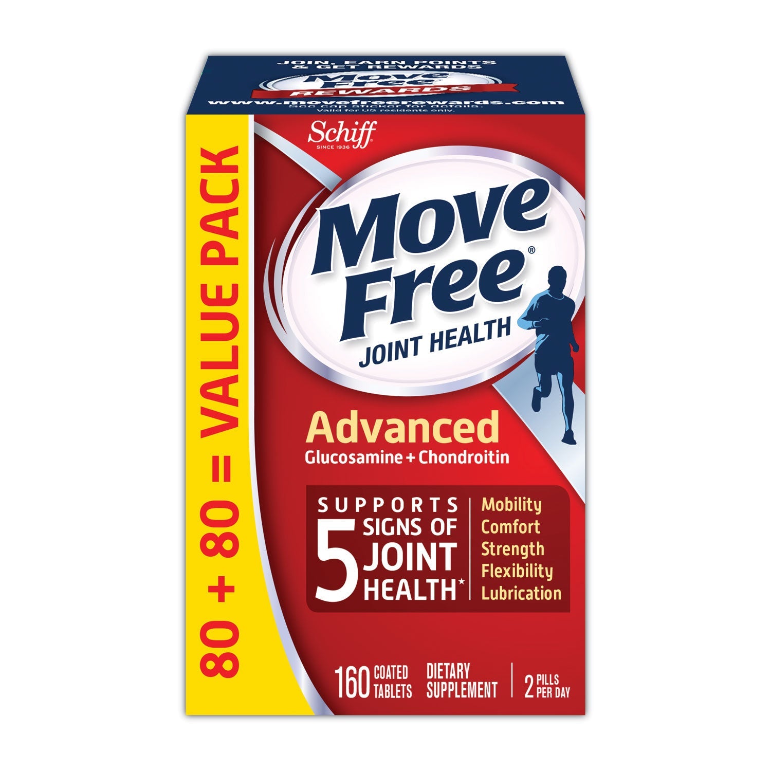 Move Free® Advanced Joint Health Tablet, 160 Tablets (MOV99394 ...