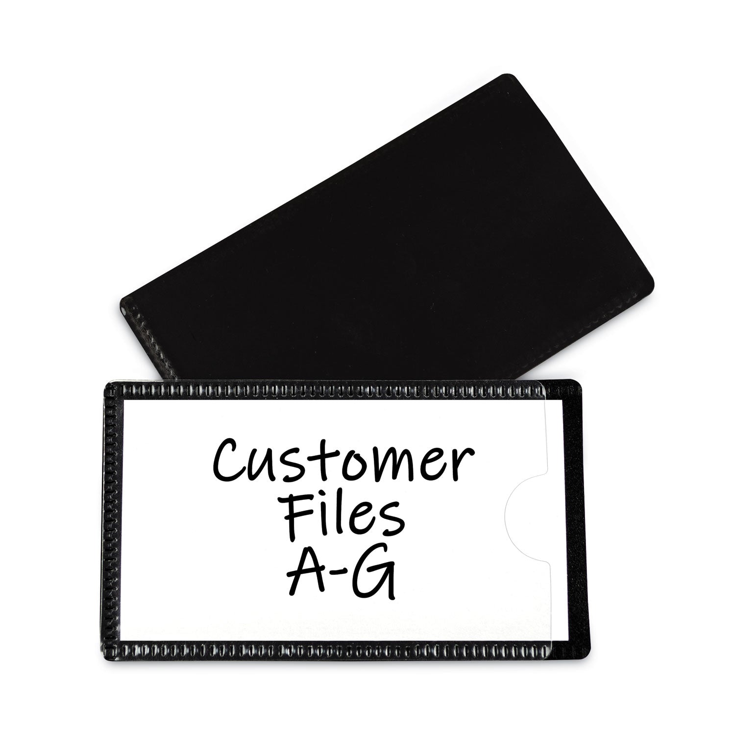 C-Line® Slap-Stick Magnetic Label Holders, Side Load, 4.25 x 2.5, Blac ...