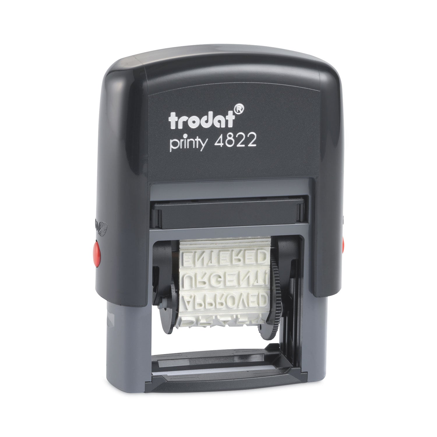 Trodat® Printy Self-Inking Stamp, 12 Selectable Messages, 1.25" x 0.38 ...