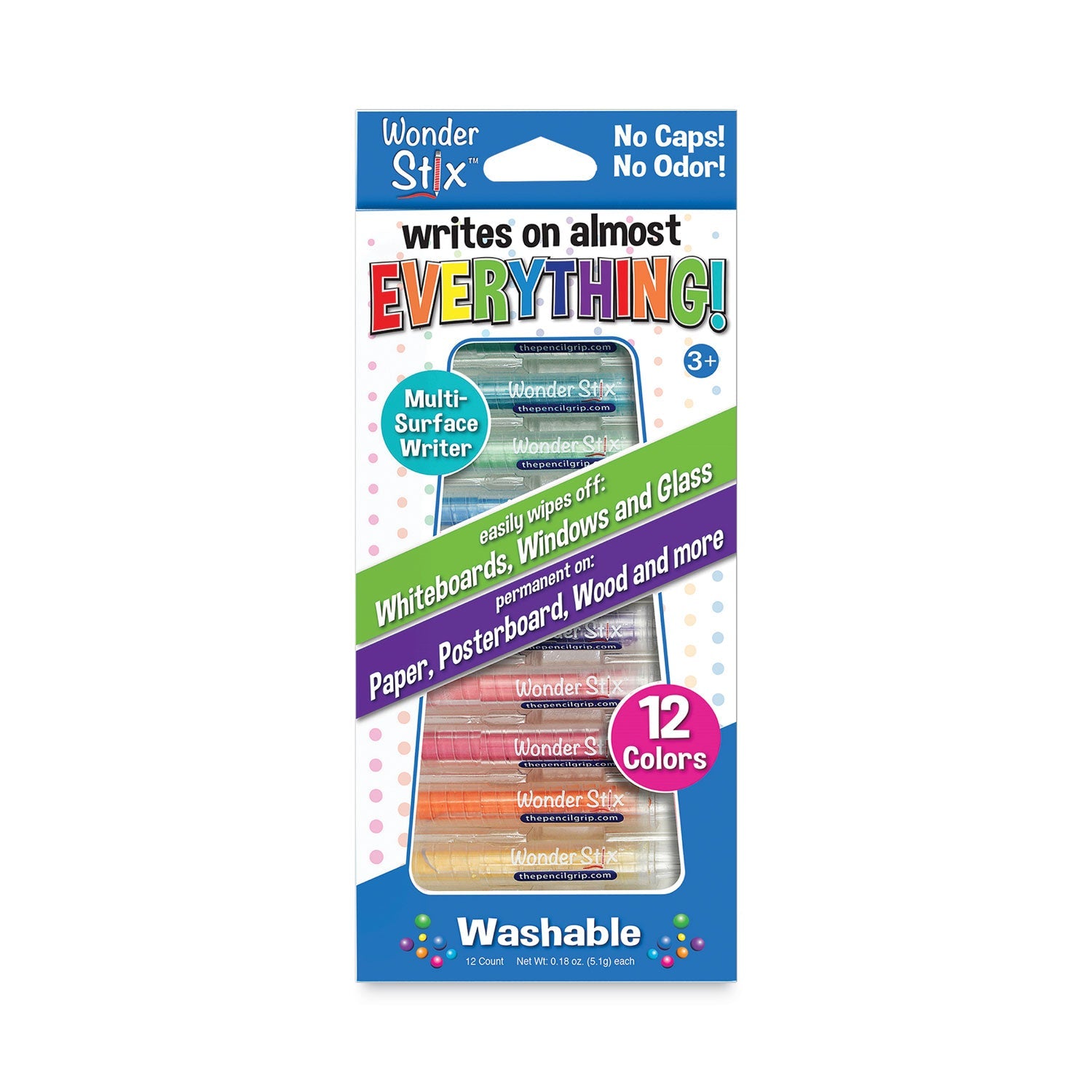 The Pencil Grip™ Wonder Stix, 3.75 x 0.2, Assorted Colors, 12/Pack (TP ...