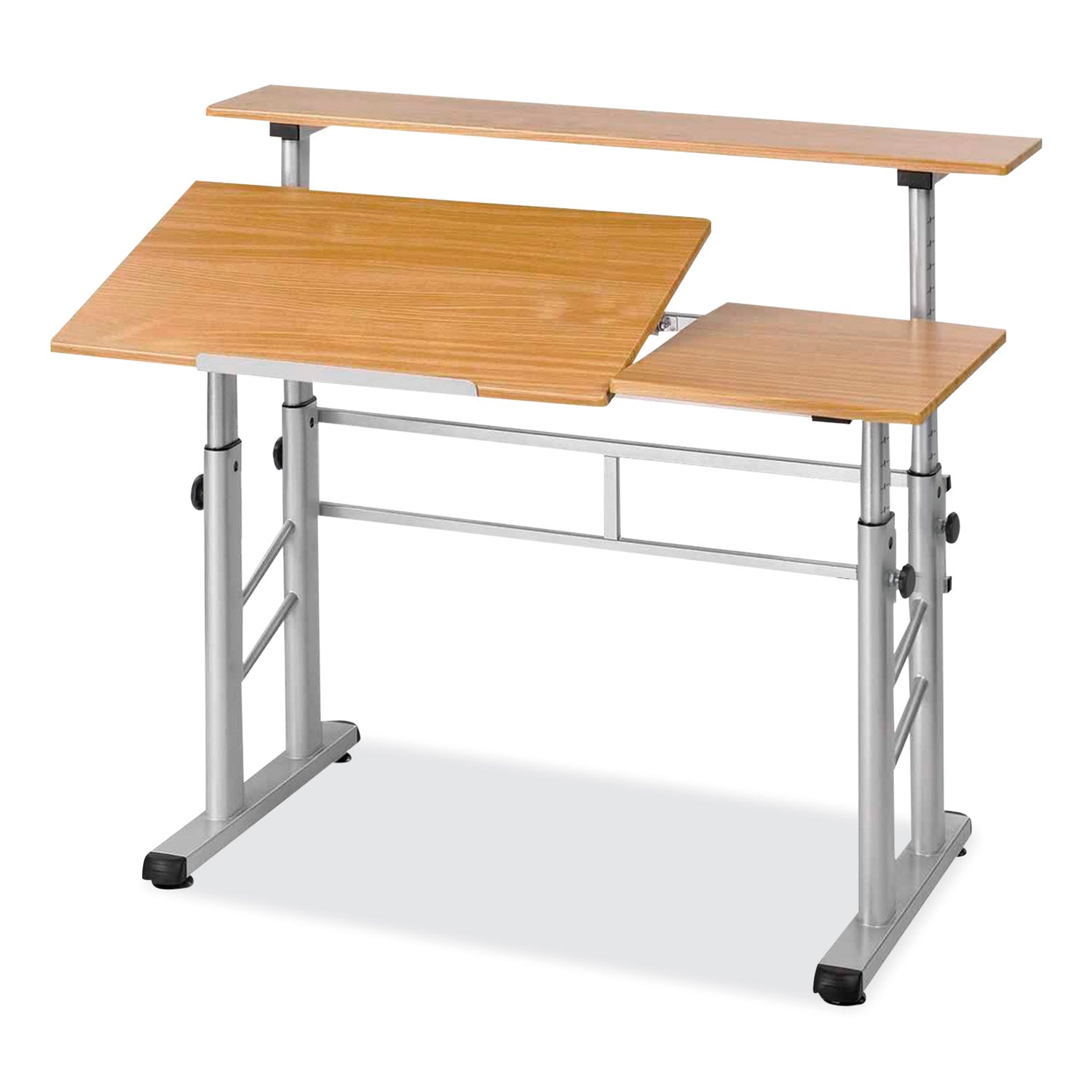 Safco® Height-Adjust Split Level Drafting Table, Rectangular/Square, 4 ...