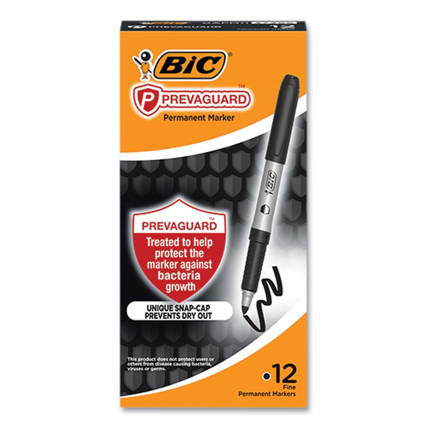 BIC® PrevaGuard Permanent Marker, Fine Bullet Tip, Black, 12/Pack (BIC ...