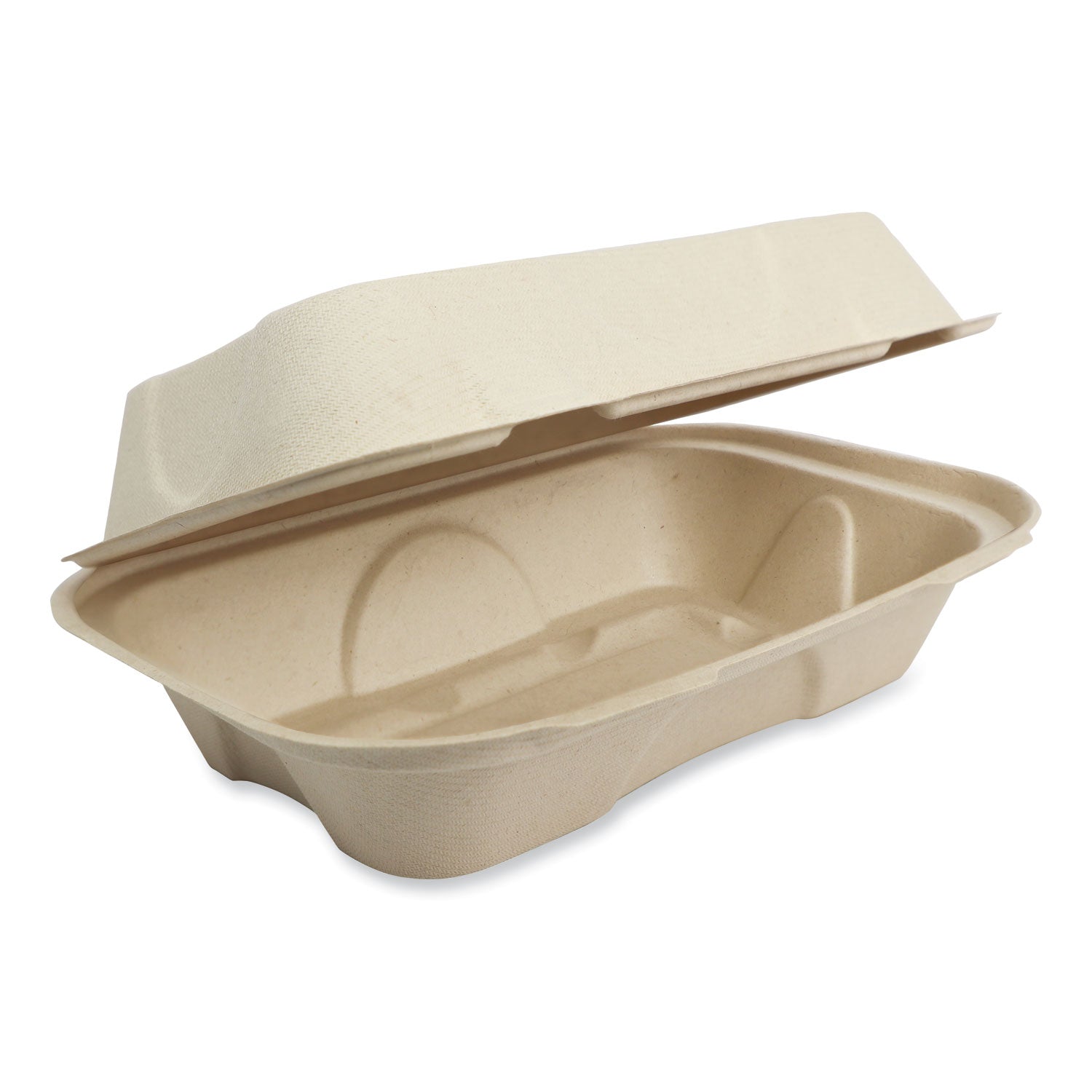 World Centric® Fiber Hinged Containers, Hoagie Box, 9.2 x 6.4 x 3.1, N ...