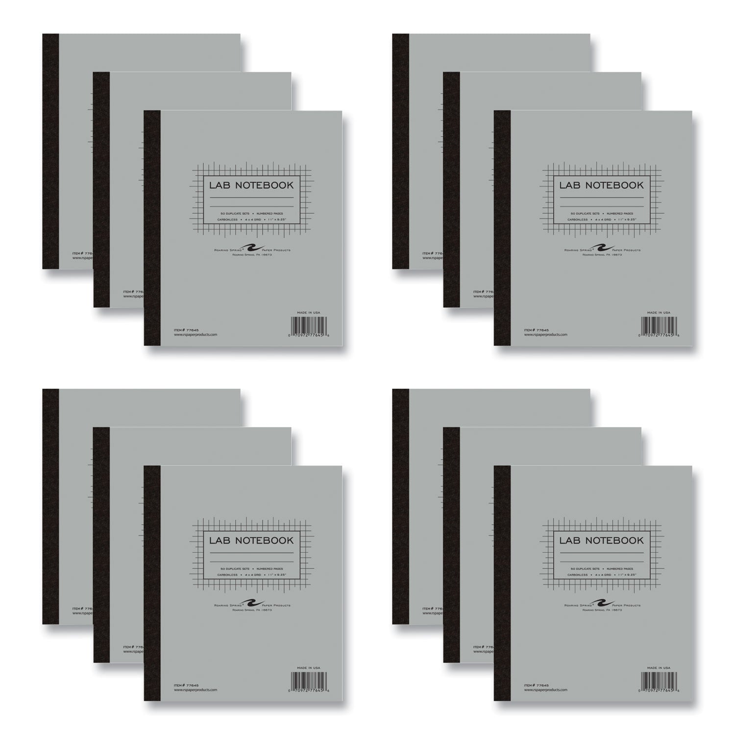 Roaring Spring® Lab and Science Carbonless Notebook, Quadrille Rule (4 ...