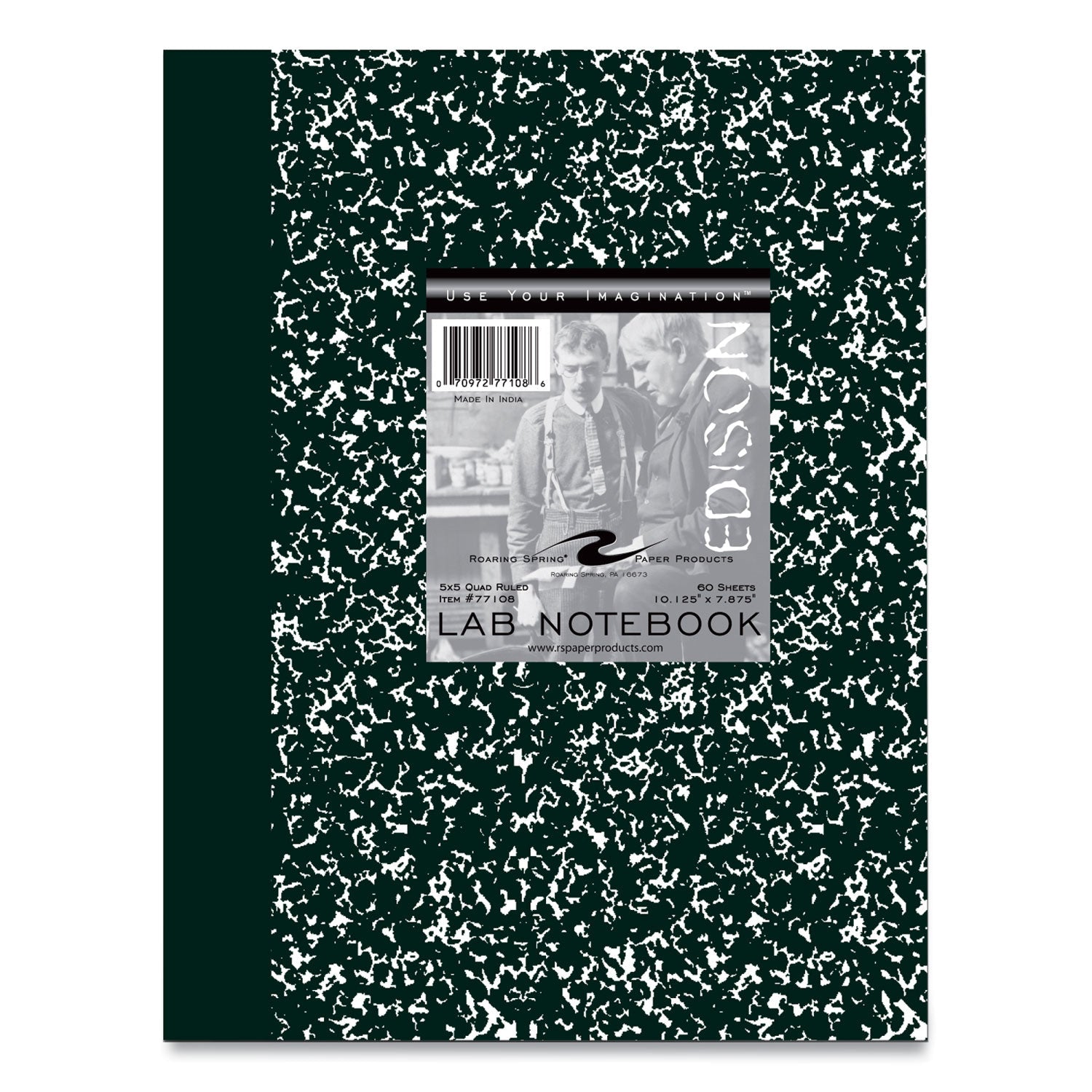 Roaring Spring® Lab and Science Marble Notebook, Quadrille Rule (5 sq ...