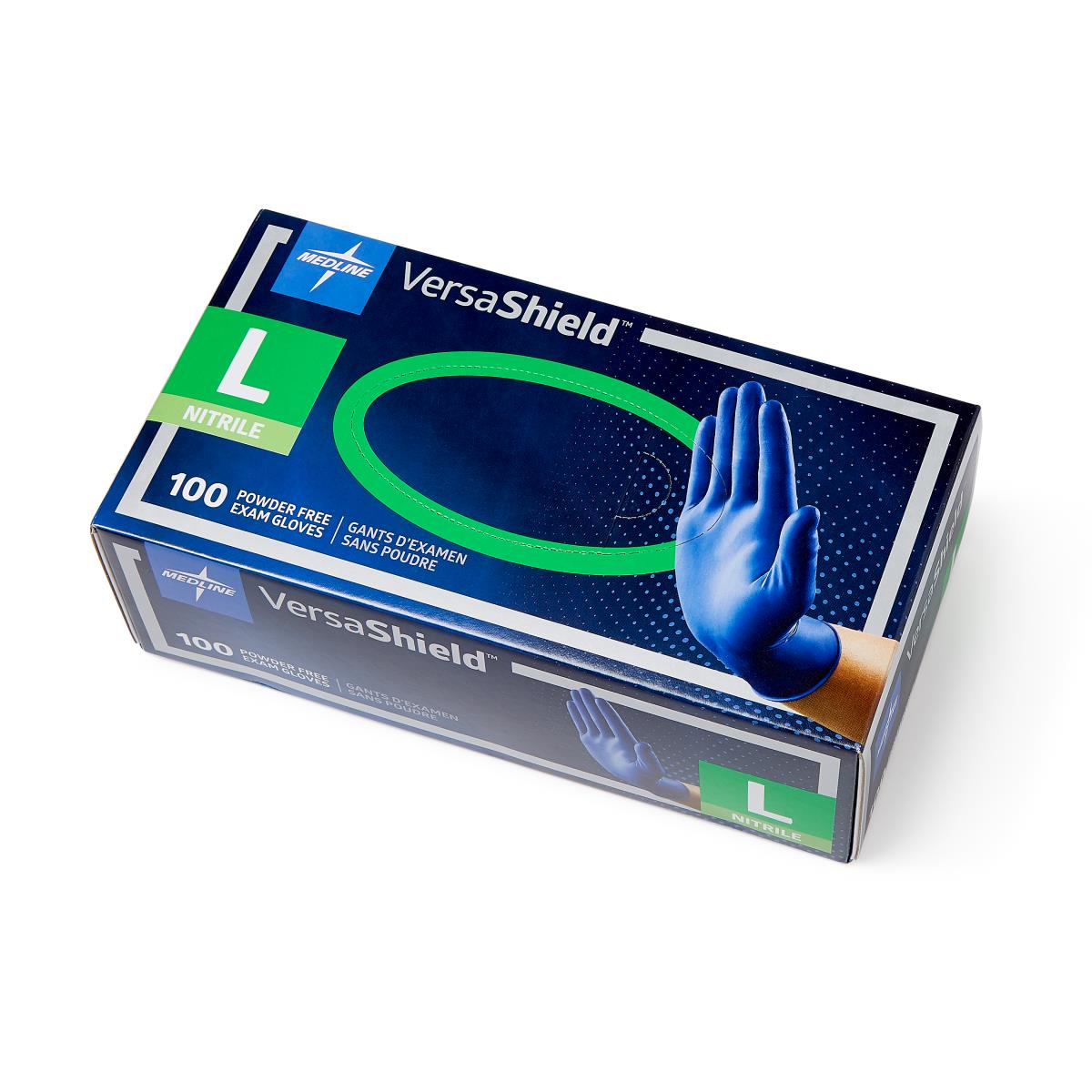 VersaShield Textured Powder-Free Nitrile Exam Gloves, Size L, 1000/CS ...