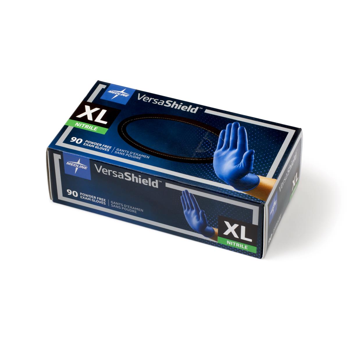 VersaShield Textured Powder-Free Nitrile Exam Gloves, Size XL, 900/CS ...