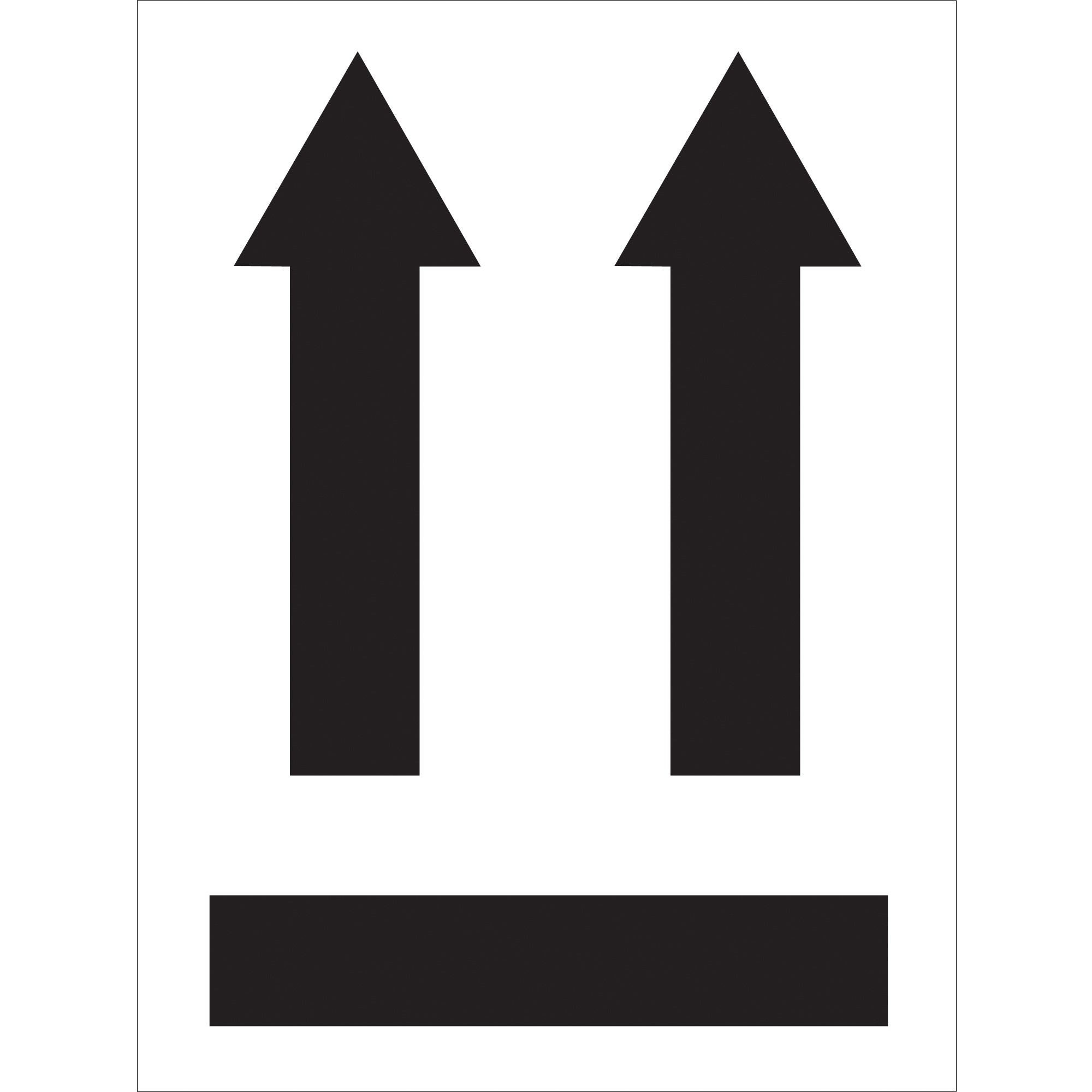 3 x 4" - (two up arrows over black bar) Labels (DL1410) – GoodEarth Health
