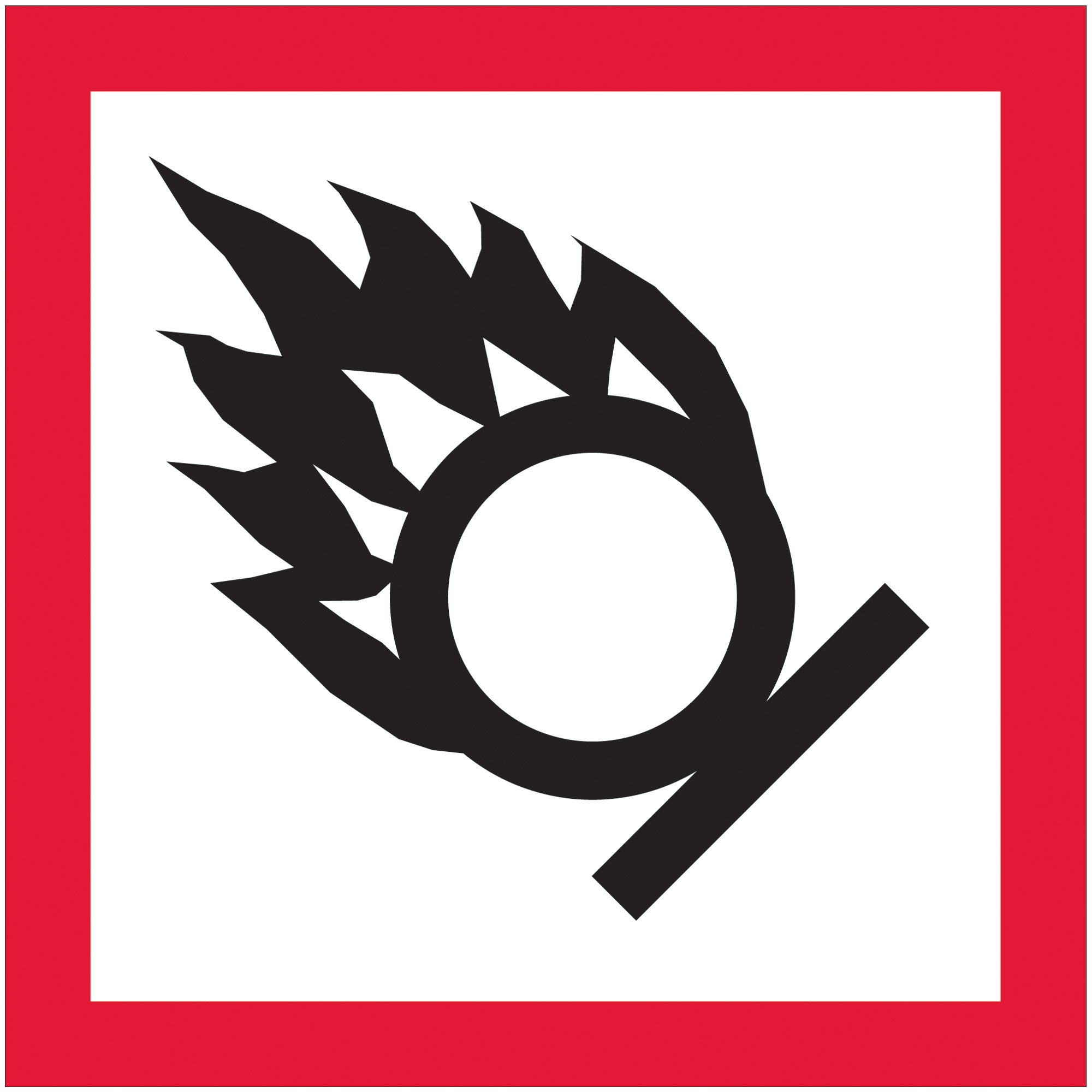 2 x 2" Pictogram - Flame Over Circle Labels (DL4246) – GoodEarth Health