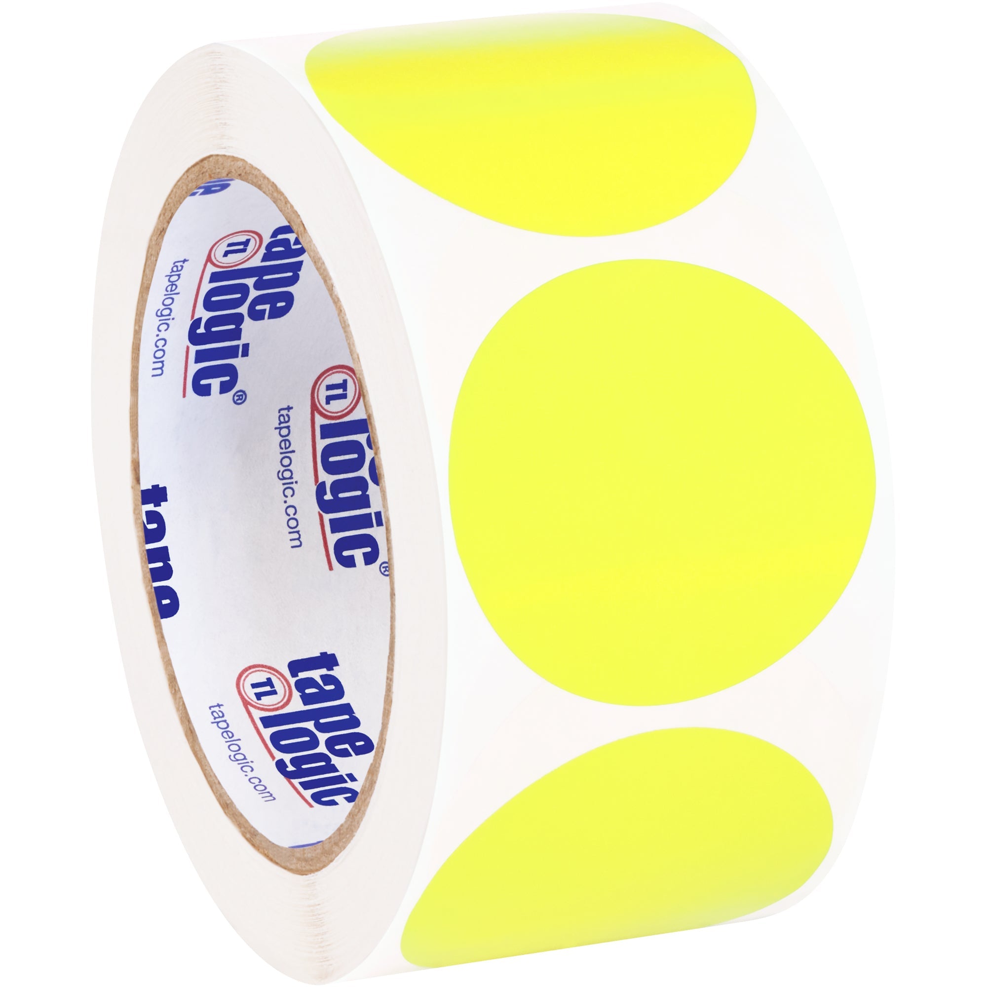 2" Fluorescent Yellow Inventory Circle Labels (DL613L) – GoodEarth Health