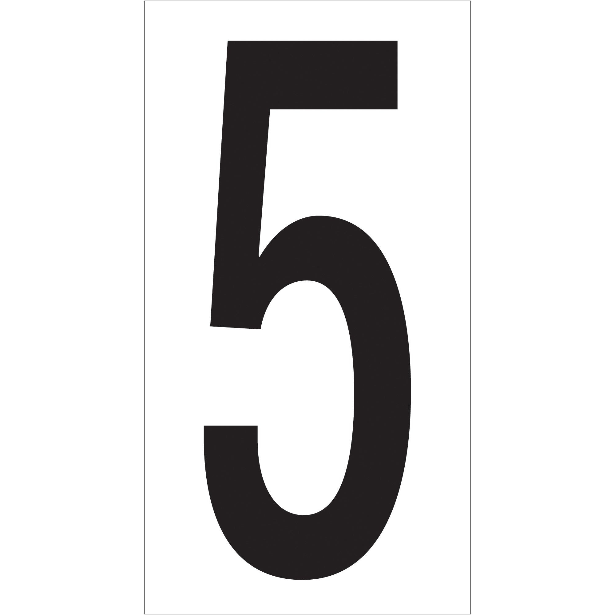 3 1/2" "5" Vinyl Warehouse Number Labels (DL9305) – GoodEarth Health