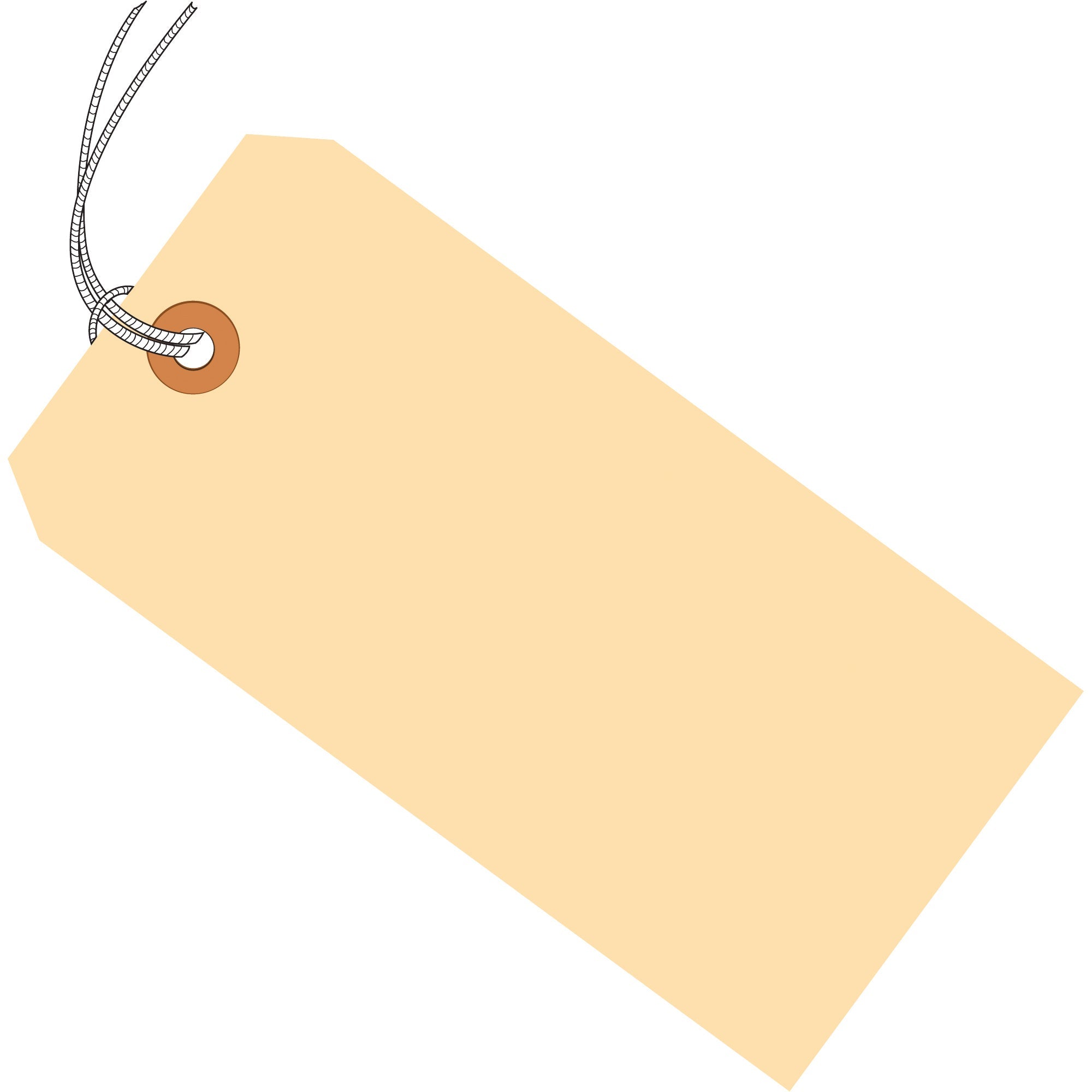 8 x 4" 15 Pt. Jumbo Manila Shipping Tags - Pre-Strung (G10102 ...
