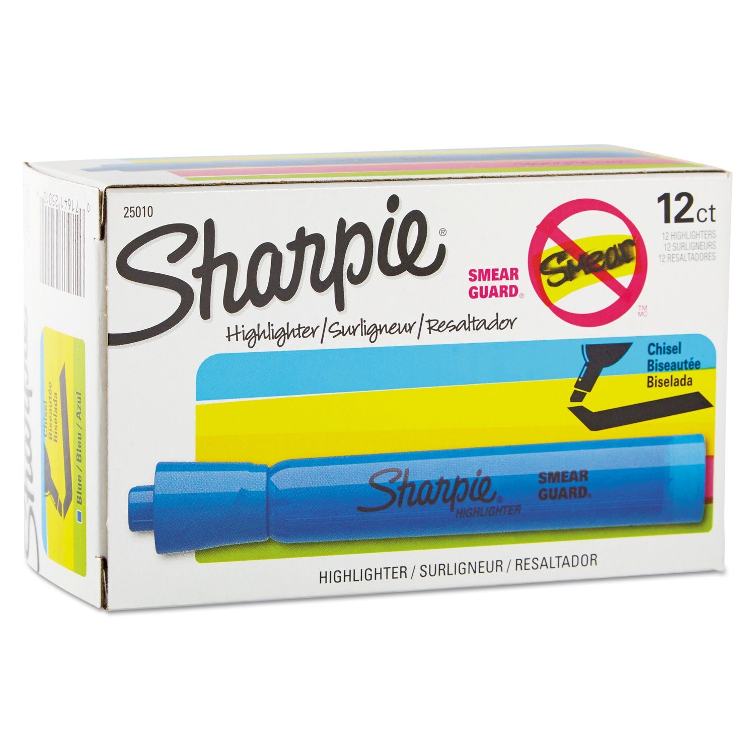 Sharpie Tank Style Highlighters, Chisel Tip, Blue, Dozen (SAN25010B ...